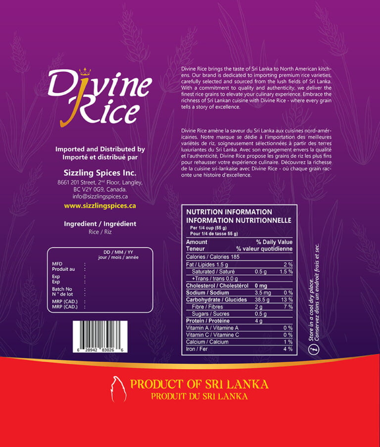 Red Keeri Raw Samba Divine Rice - Sizzling Spices Inc.